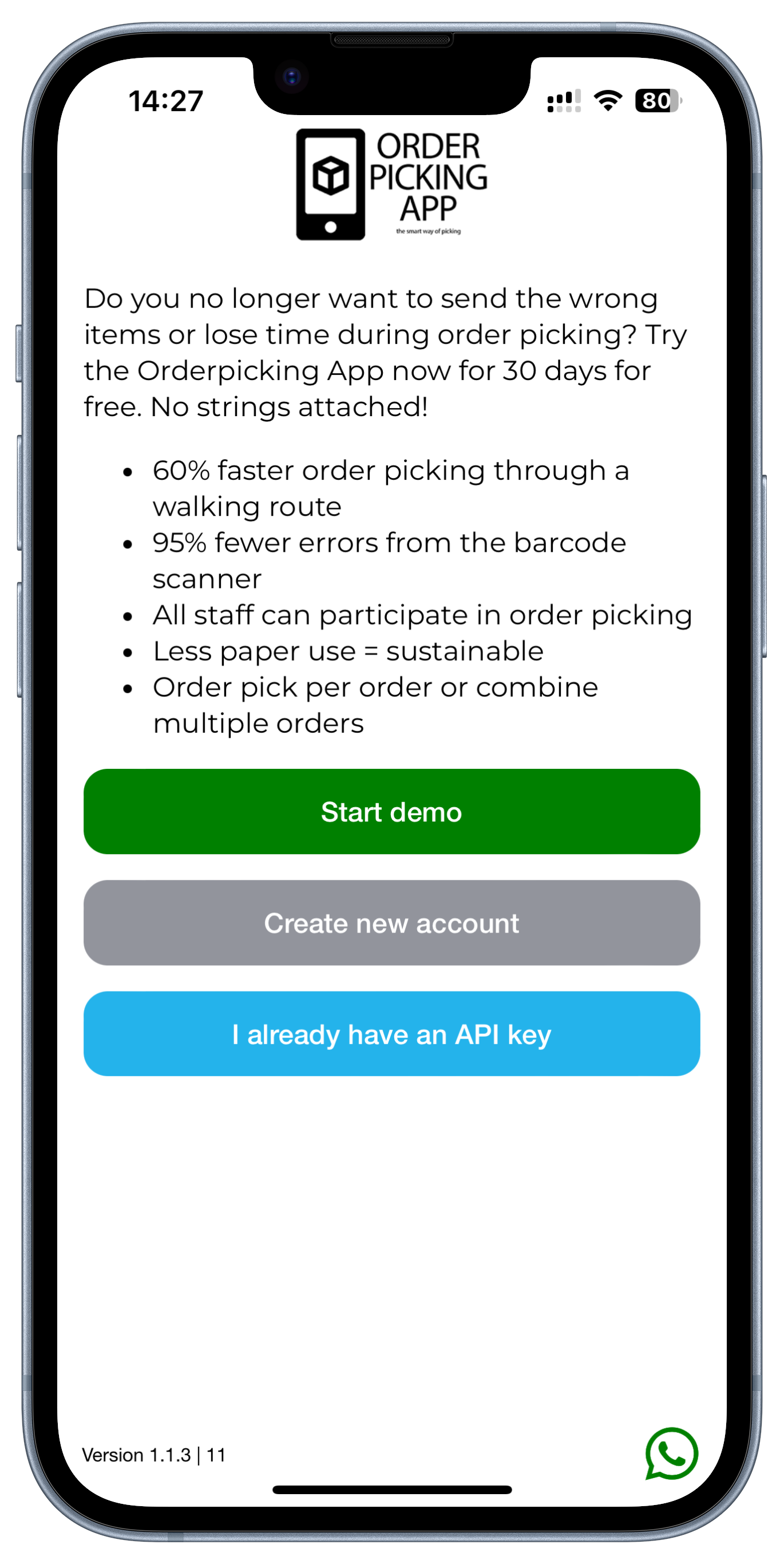 30-day free trial • Orderpicking app