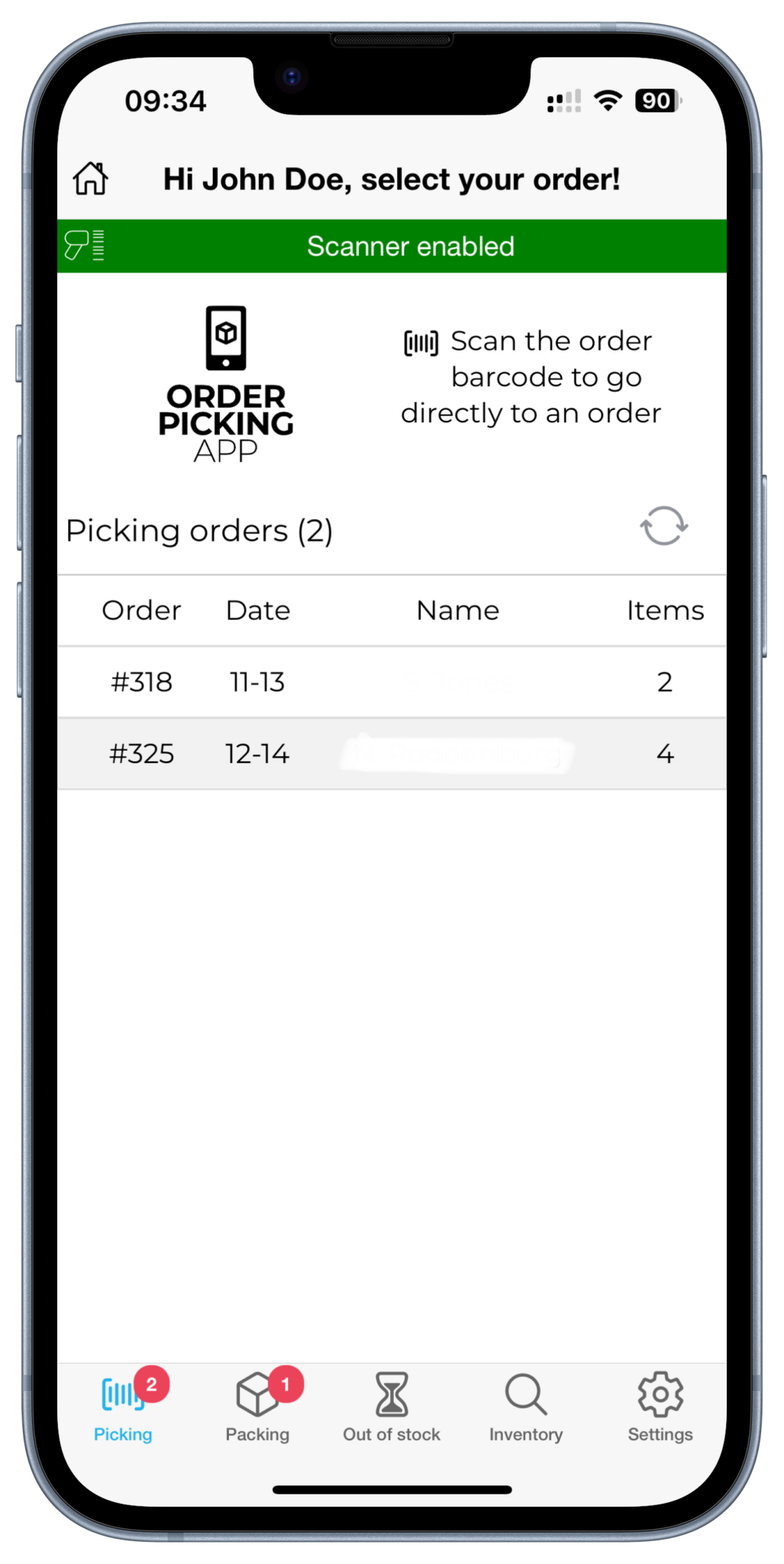 Plans & Pricing • Orderpicking app