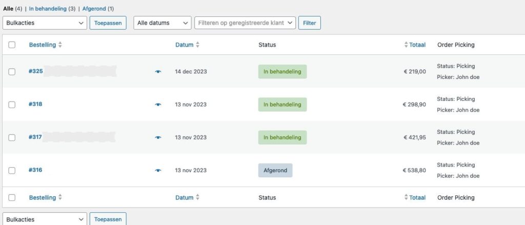 Support • Orderpicking app